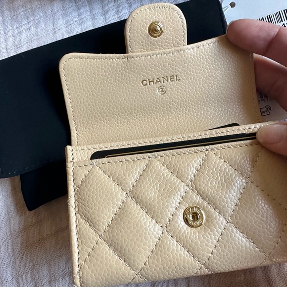 CHANEL | Accessories | Chanel Flap Card Holder Caviar | Poshmark